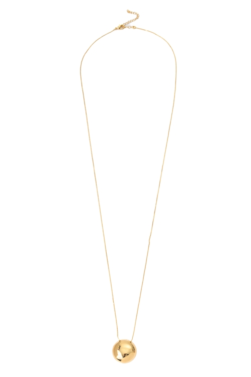 Colar Bola Lisa com Banho em Ouro 18k